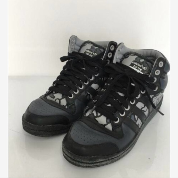 adidas | Shoes | Adidas Top Ten Black And Gray Hightop Sneakers | Poshmark